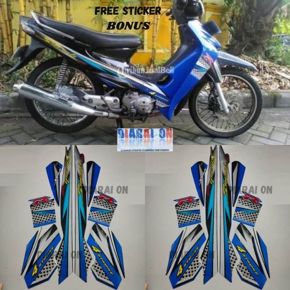 Jual Striping Stiker Suzuki Smash 110 r 2007 - Smash 110r Biru Murah ...