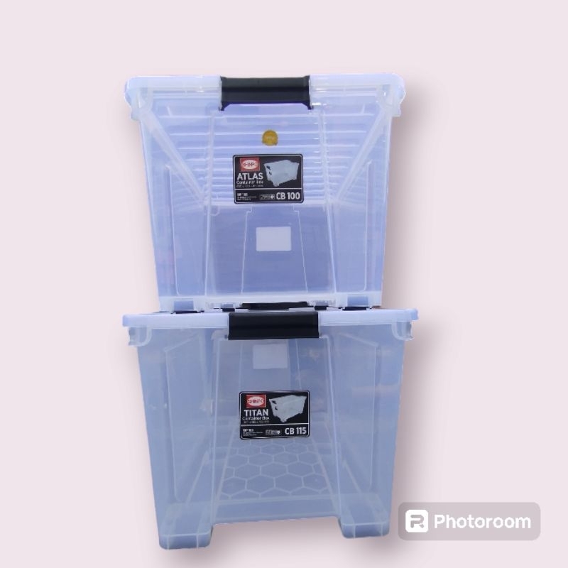 Jual CONTAINER BOX TRANSPARAN UK 100 & 115 LT SHINPO | Shopee Indonesia