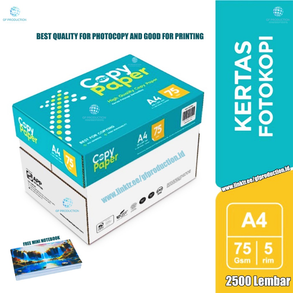 Jual Kertas HVS A4 75gr Copy Paper / 1 Box 5 Rim / Kertas 1 Dus / 2500 ...