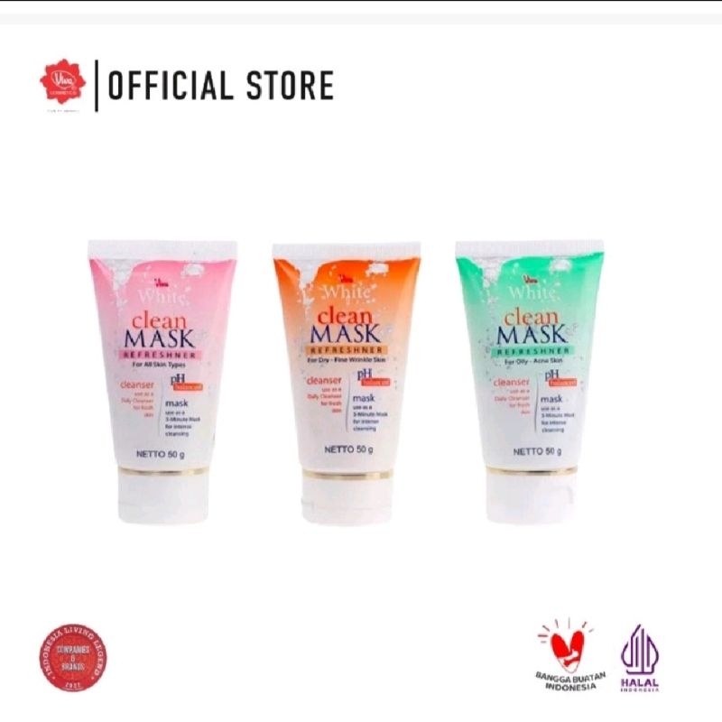 Jual Viva White Clean & Mask Refreshner 50gr | Shopee Indonesia