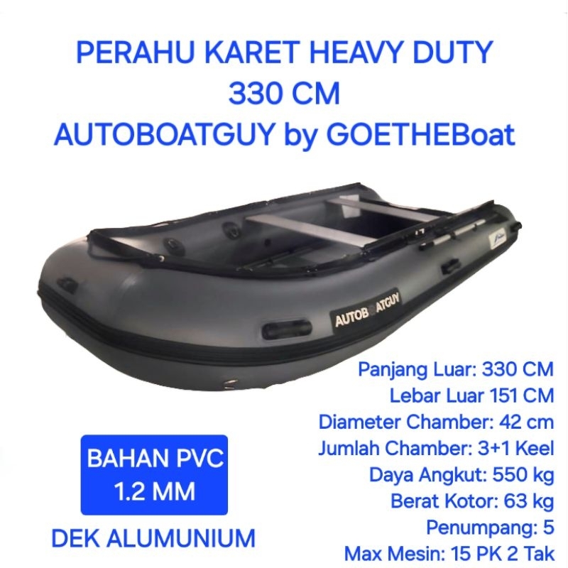 Jual Perahu Karet 330 cm AUTOBOATGUY by Goethe Boat ( Rubber Boat ...