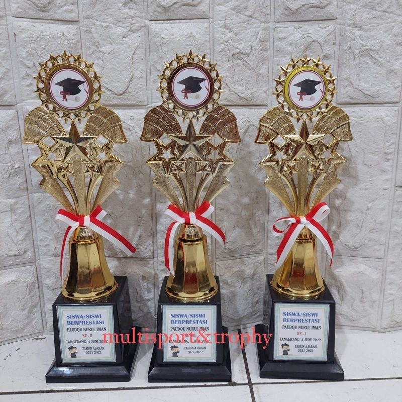 Jual TROPHY PIALA MURAH CUSTOM TULISAN 1 PCS (LASER) | Shopee Indonesia