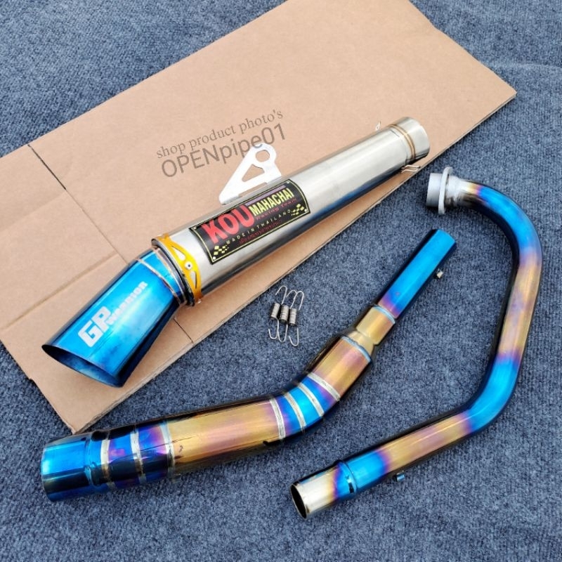 Jual Open spec KOU Canister conical exhaust pipe Raider 150carb,fi Tmx ...