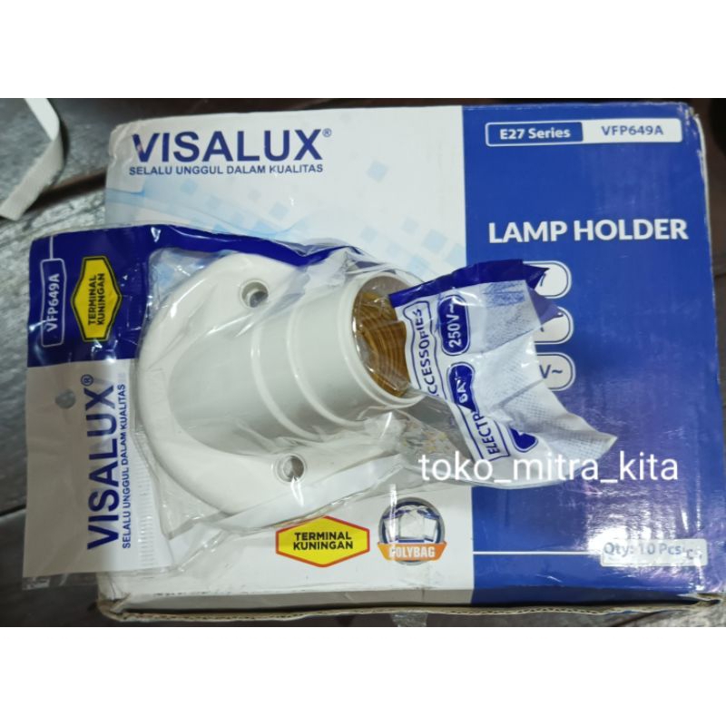 Jual Visalux Fitting Lampu Duduk Miring E27 VFP649A/ Fitting Plafon ...