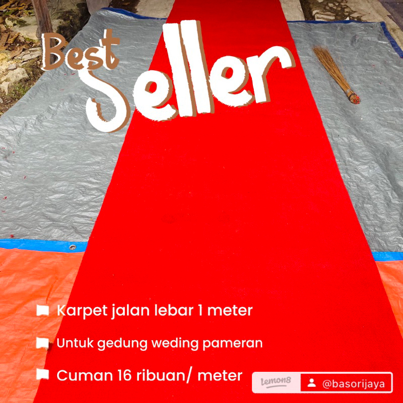 Jual karpet fashion show ukuran lebar 1 meter || karpet jalan weding | Shopee Indonesia