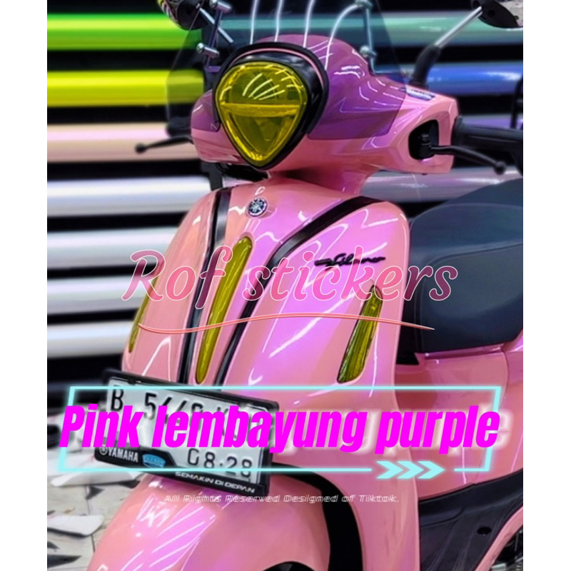 Jual sticker skotlet motor mobil pink lembayung ungu ukuran 50cm ...
