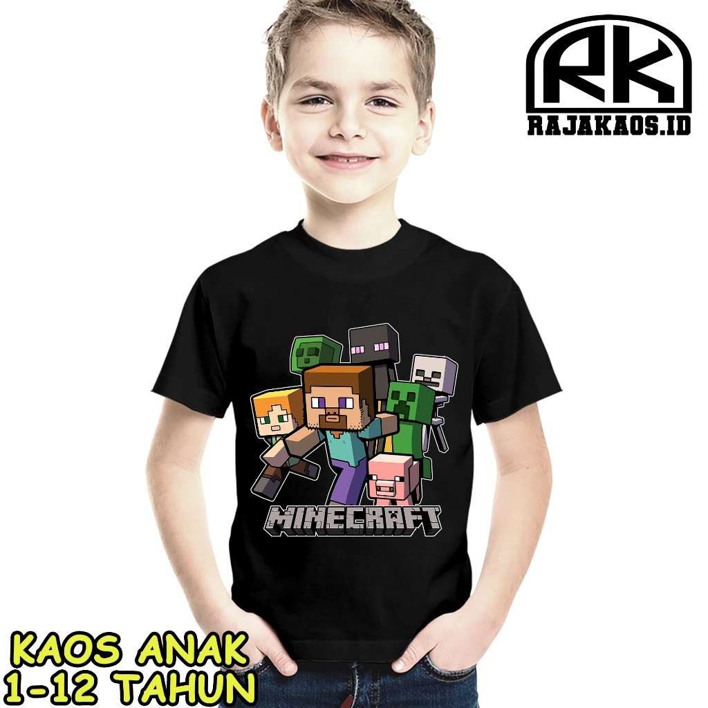 Jual RAJA KAOS ANAK MINECRAFT 1 USIA 1-12 TAHUN - BAJU MINECRAFT ANAK ...