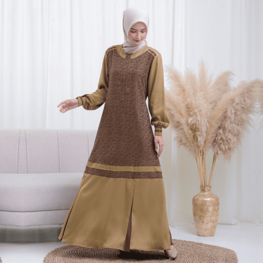 Jual GAMIS TRENDY RGD 62 MAROON BY RAUNA BAHAN KATUN MODEL BAJU MUSLIM ...