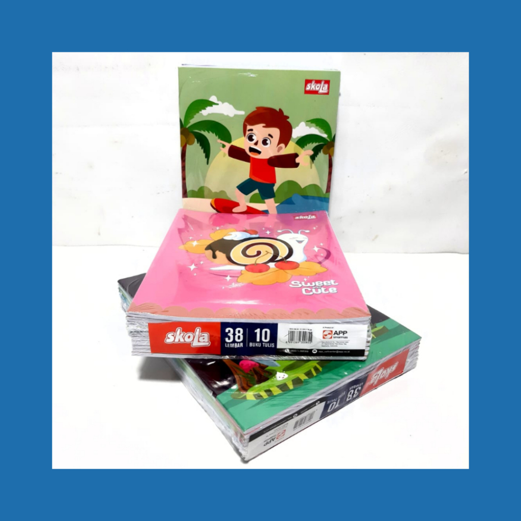Jual BUKU TULIS SKOLA 1 PAK (ISI 10 BUKU) MOTIF RANDOM | Shopee Indonesia