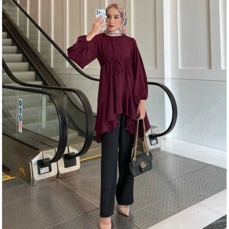 Jual Mecca Blouse | Mecca Tunik | Tunik Crinkle Airflow | Atasan Muslim ...