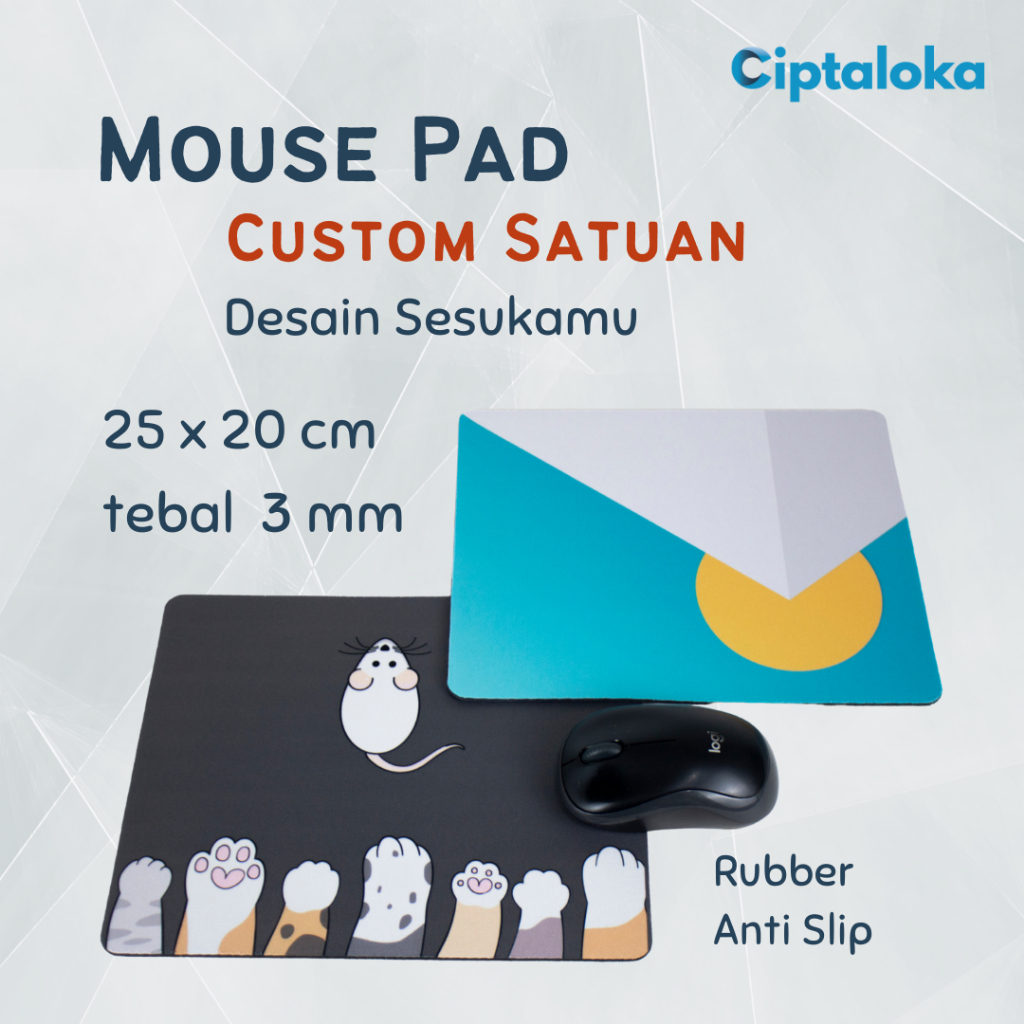 Jual Custom Mouse Pad Gaming, Satuan / Grosir, Sablon Mousepad, Working ...
