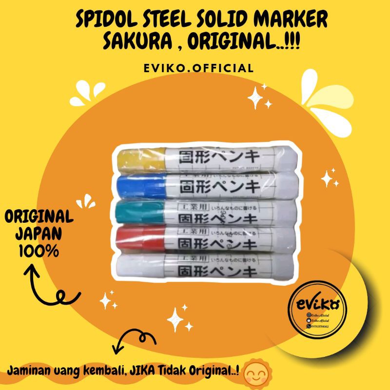 Jual SPIDOL STEEL MARKER SAKURA ORIGINAL 100% MADE IN JAPAN | SOLID MARKER | SOLID STEEL MARKER ...
