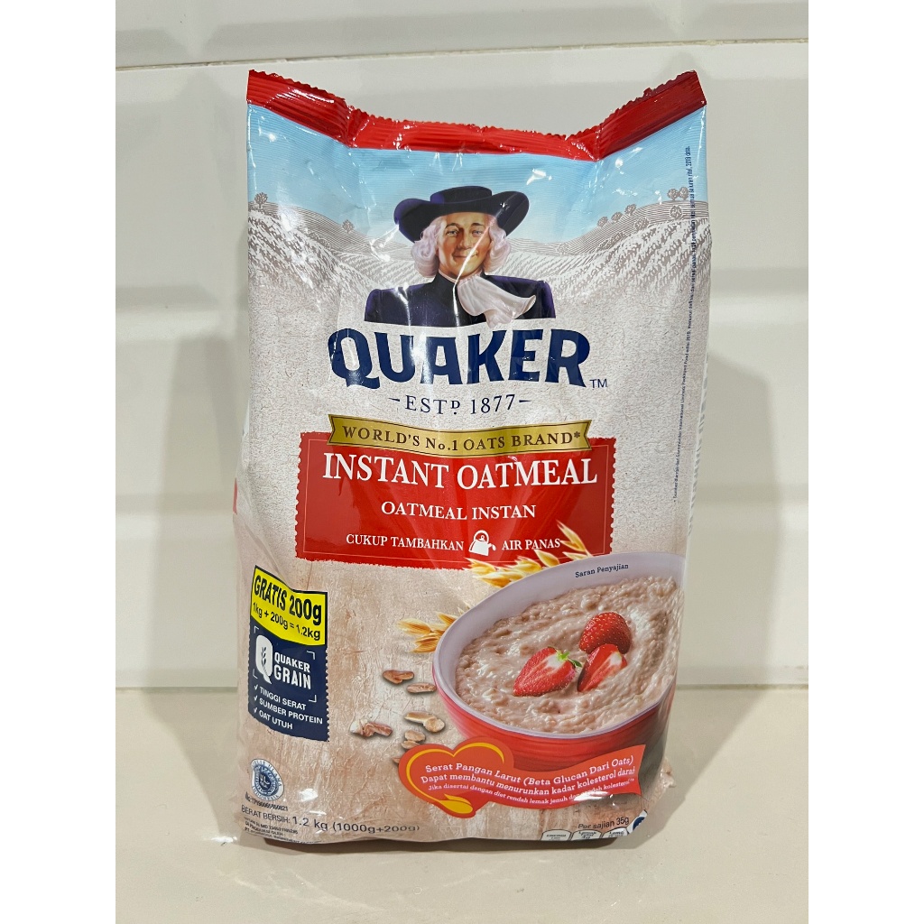 Jual Quaker Oat Instant Oatmeal 1.2 kg | Shopee Indonesia
