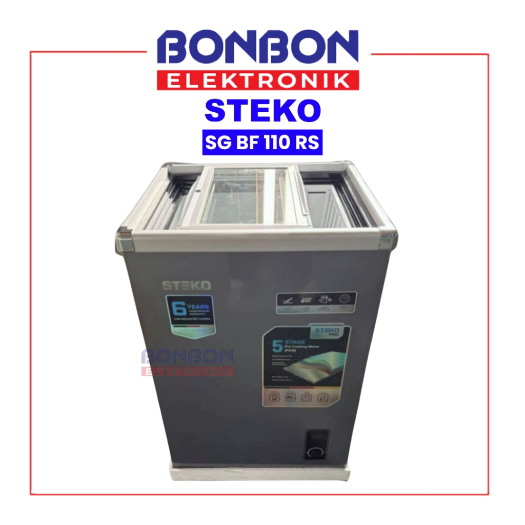 Jual Steko Sliding Glass Freezer 100L SG BF 110 RS / SGBF-110RS / Chest ...