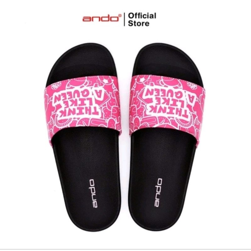 Jual ANDO - Sandal Selop Remaja ARTZ TLA (Fushia & Putih) | Shopee ...