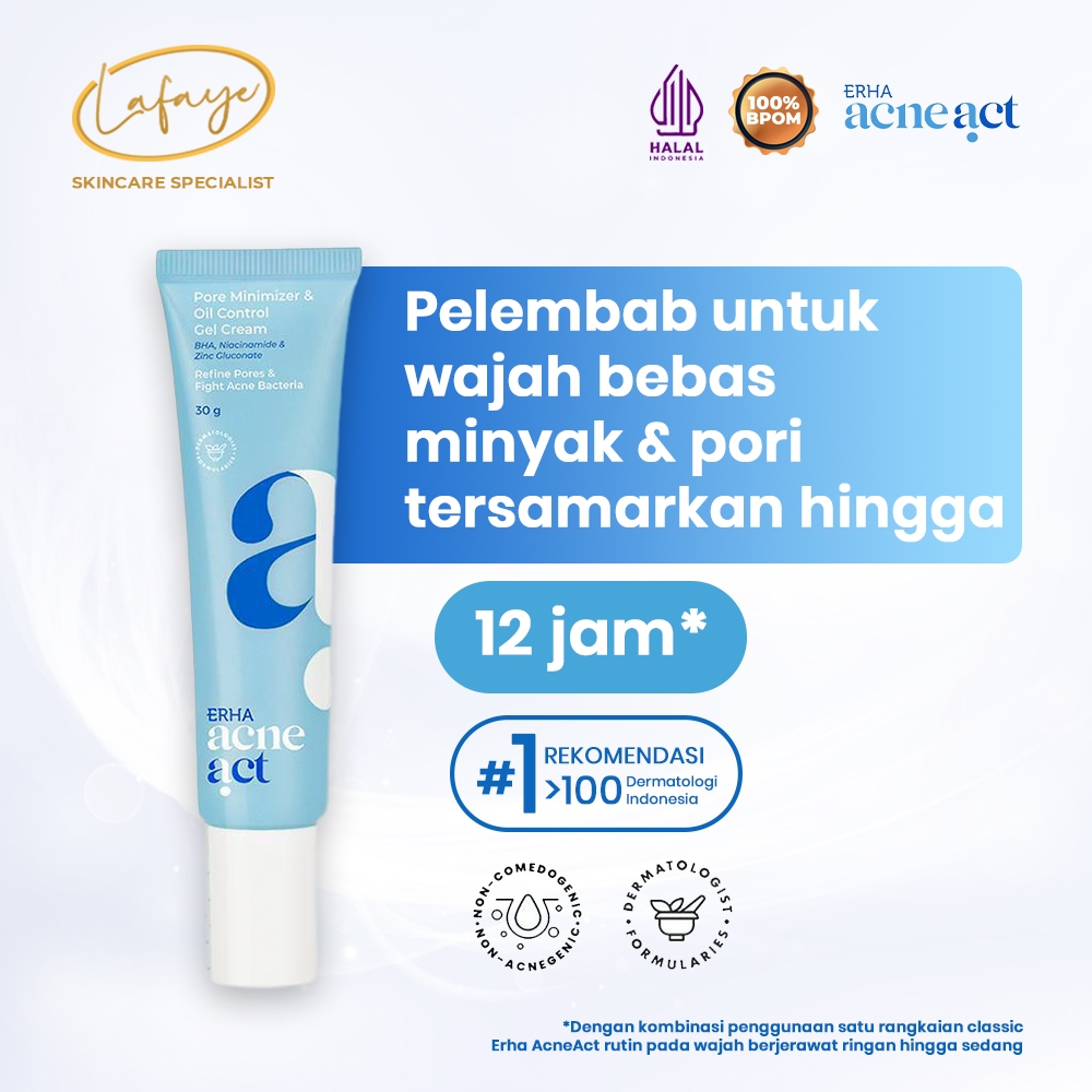 Jual ERHA AcneAct Pore Minimizer & Oil Control Gel Cream - Moisturizer ...