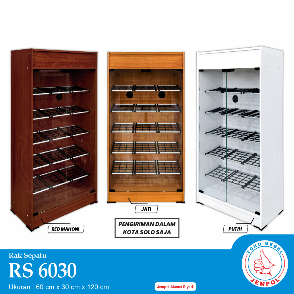 Jual Rak Sepatu RS 6030 JASMINE/Rak Sepatu Pintu Kaca Sliding/Rak ...