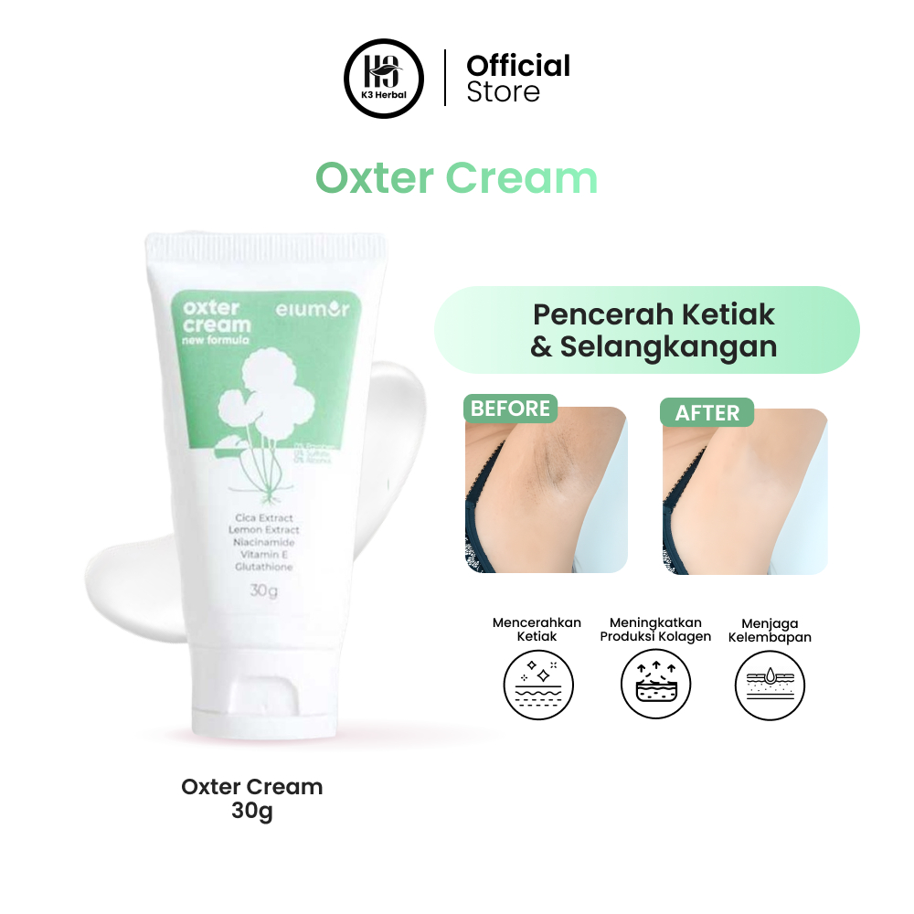 Jual Elumor Oxter Original BPOM krim Pencerah Ketiak dan Area Gelap ...
