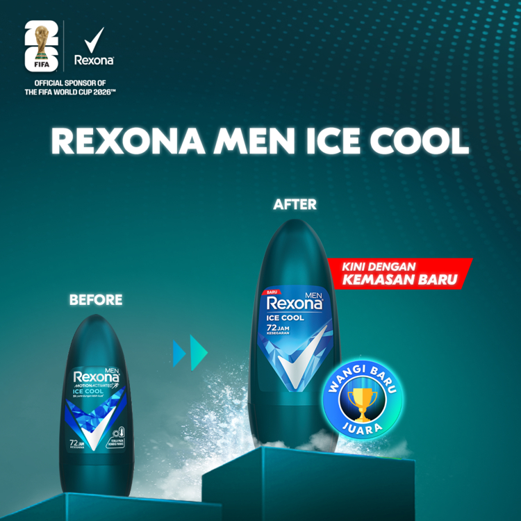 Jual REXONA Men Roll On Deodorant Ice Cool 45 mL x2 | Shopee Indonesia