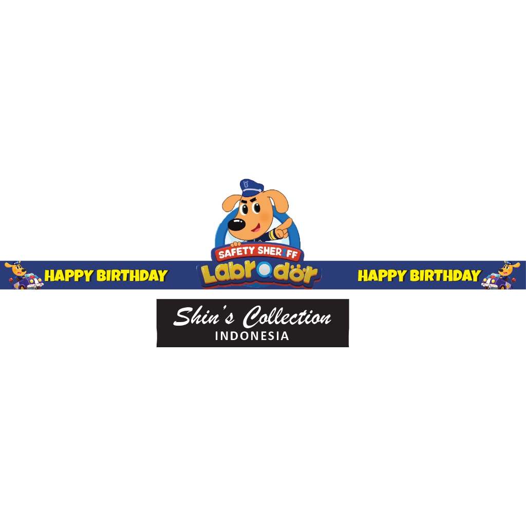 Jual Topi ulangtahun Sheriff Labrador isi 12 pcs | Shopee Indonesia