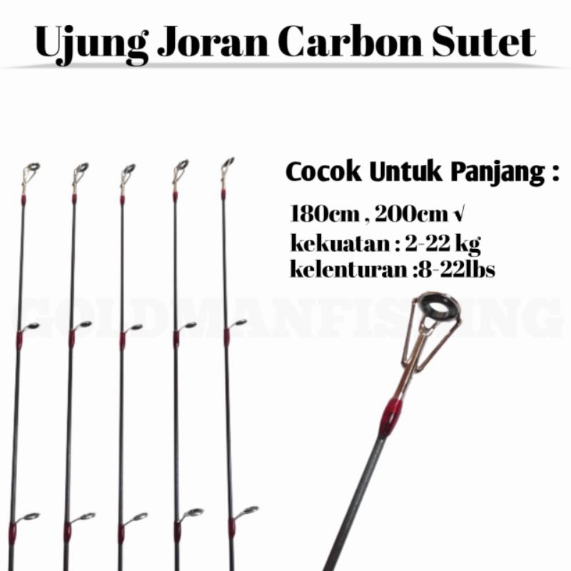 Jual ujung joran carbon sutet 6 s/d 7mm 75-150cm | Shopee Indonesia