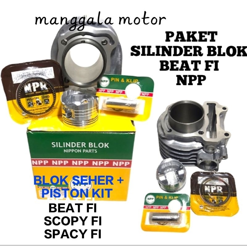 Jual BLOK SEHER KIT KOMPLIT DAN PISTON KIT BORING BEAT FI SPACY FI SCOPY FI STATER KASAR NPP ...