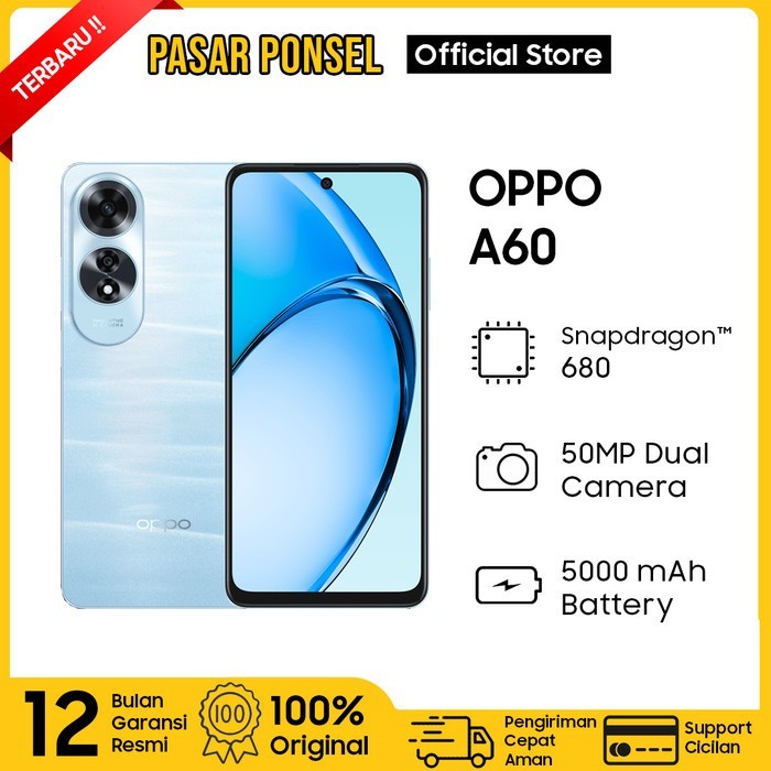 Jual OPPO A60 8/256 GB GARANSI RESMI TERMURAH | Shopee Indonesia