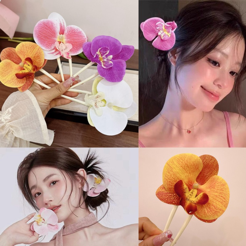 Jual Jepit Hiasan Aksesoris Rambut Kuntum Kelopak Bunga Rose Anggrek ...