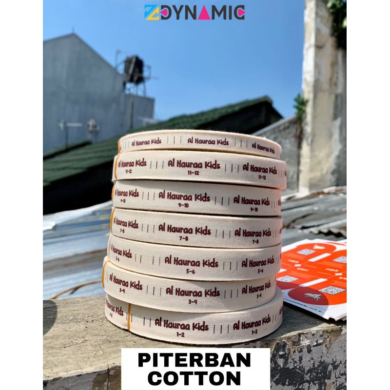 Jual label katun label fitterban label custom label baju (15METER ...