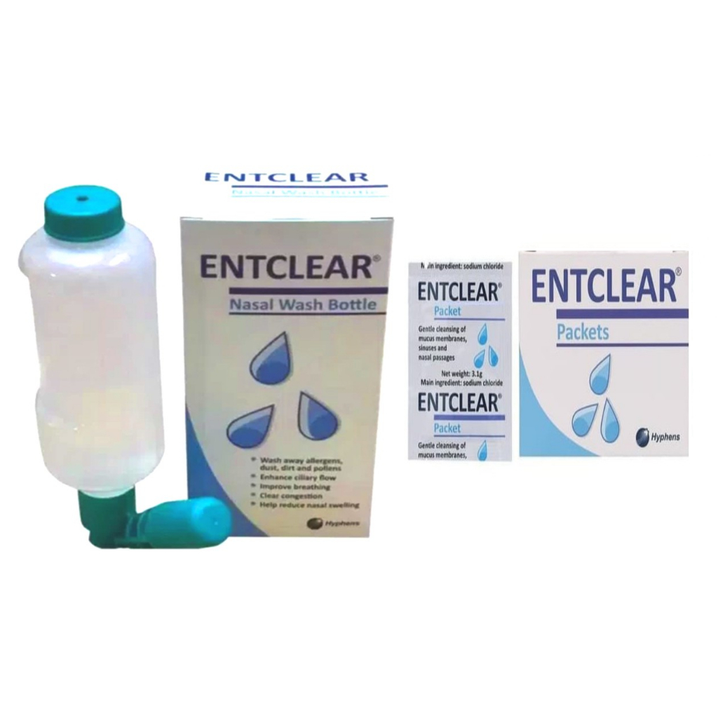 Jual Entclear Bottle - Nasal Wash Bottle / Entclear Packets Box 20 ...