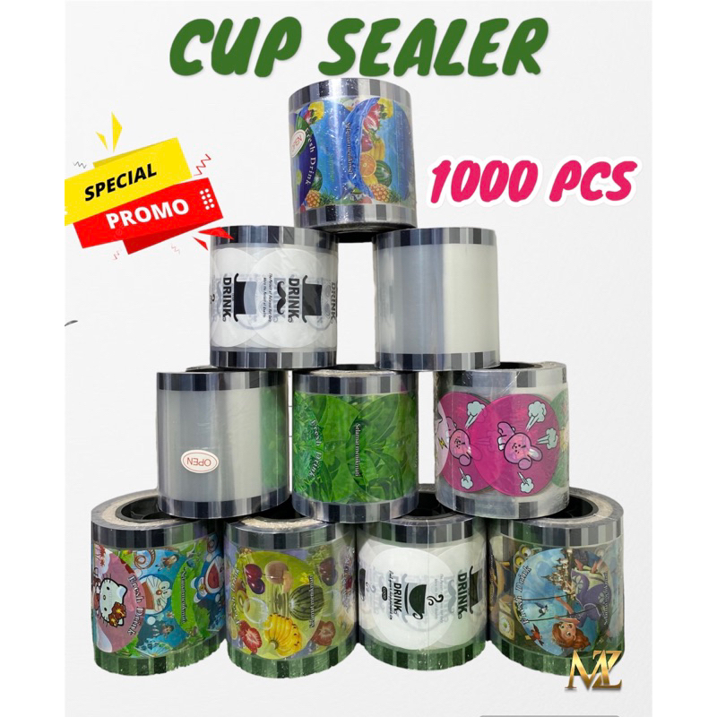 Jual PLASTIK CUP SEALER ISI 1000 PCS MOTIF KARTUN DAN POLOS / PLASTIK ...