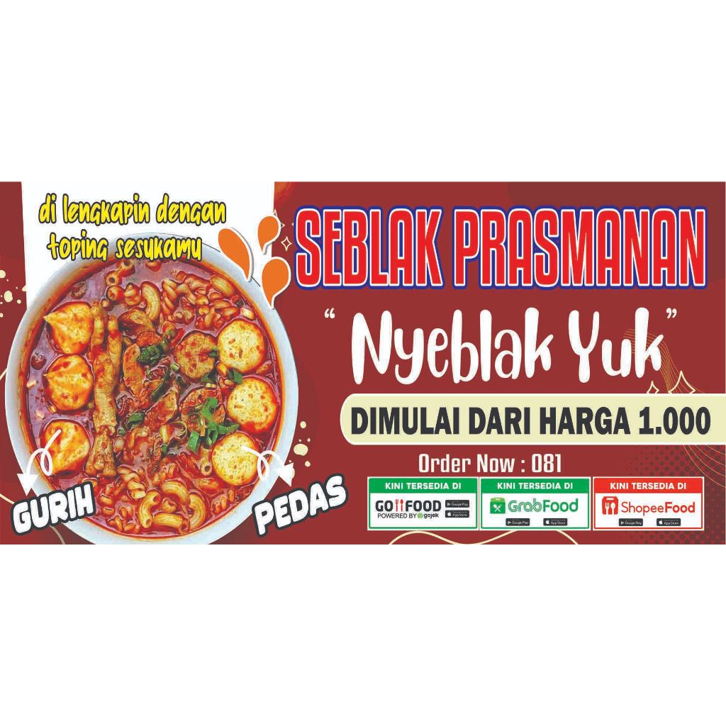 Jual Stiker dan spanduk seblak prasmanan | Shopee Indonesia