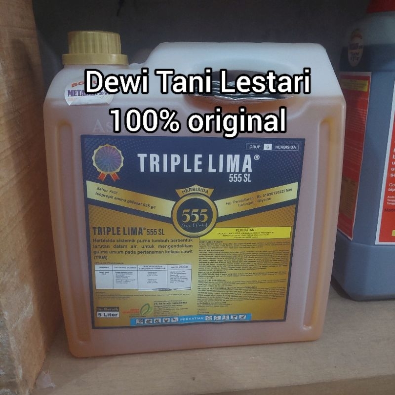 Jual Triple Lima 555 SL Herbisida Sistemik (5 Liter) Sudah Termasuk ...