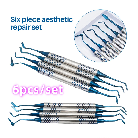 Jual 6pcs dental composite filling instrument instrumen anti lengket ...