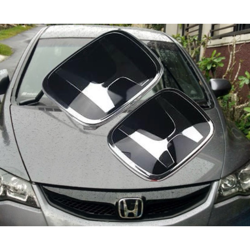 Jual Emblem Black Honda hitam Civic FD logo elegant style glass look ...