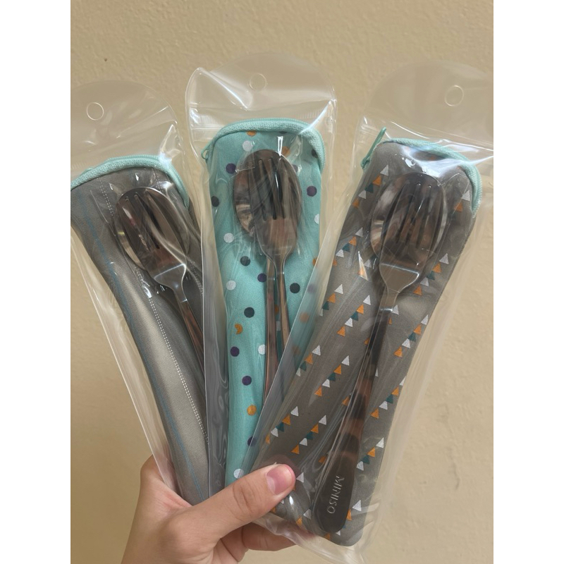 Jual DENPASAR MINISO Flatware Set Alat Makan Miniso Sendok Garpu Sendok ...