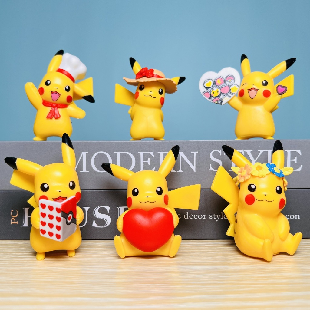 Jual Action Figure Pikachu miniatur pokemon Love Koki Cook koleksi ...