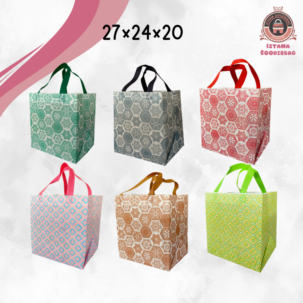 Jual [SPUNDBOND] Tas Berkat Hajatan Tas Hantaran Kotak Nasi 20x20 | Tas ...