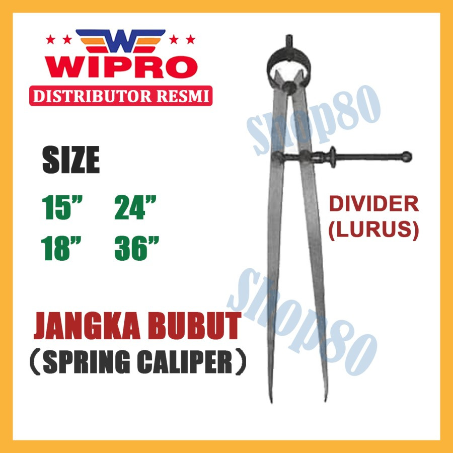 Jual Wipro Jangka Bubut Lurus Porting Spring Caliper Divider 15 18 24 36" | Shopee Indonesia