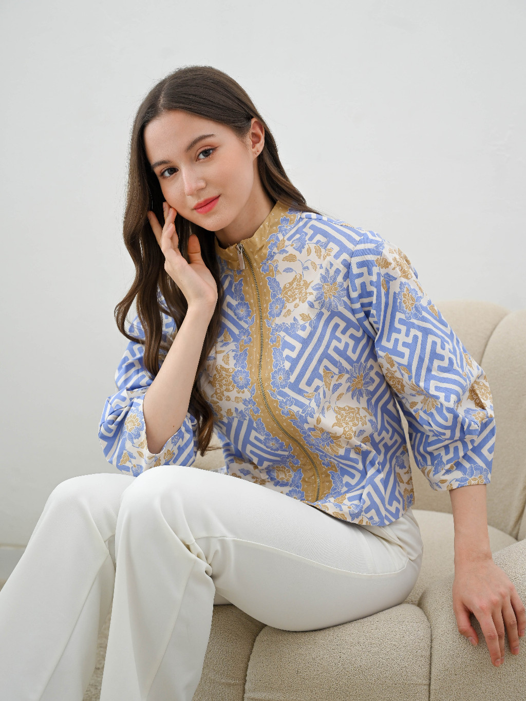 Jual Outer Batik 135 WIK/ Jaket Batik Wanita/ Luaran Batik/ Rompi Batik ...