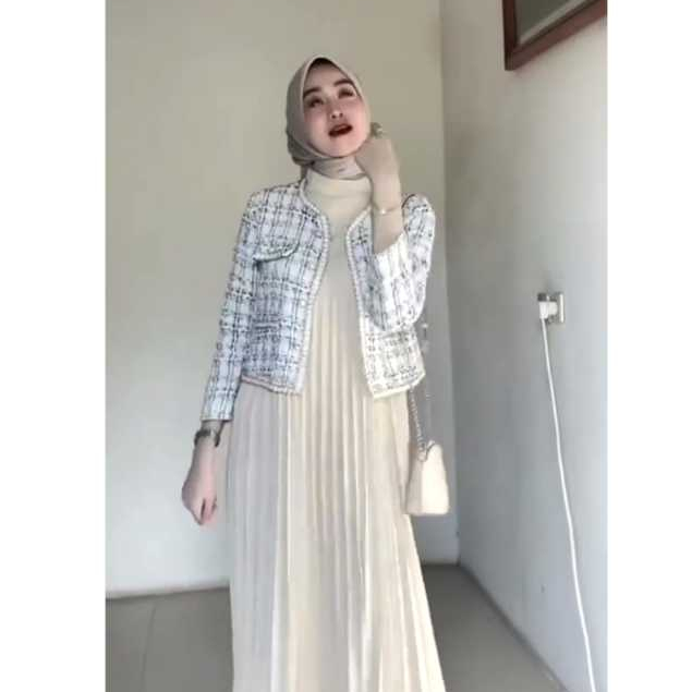 Jual Dress Inner Plisket Tanpa Lengan Hyget Premium - Inner Gamis ...
