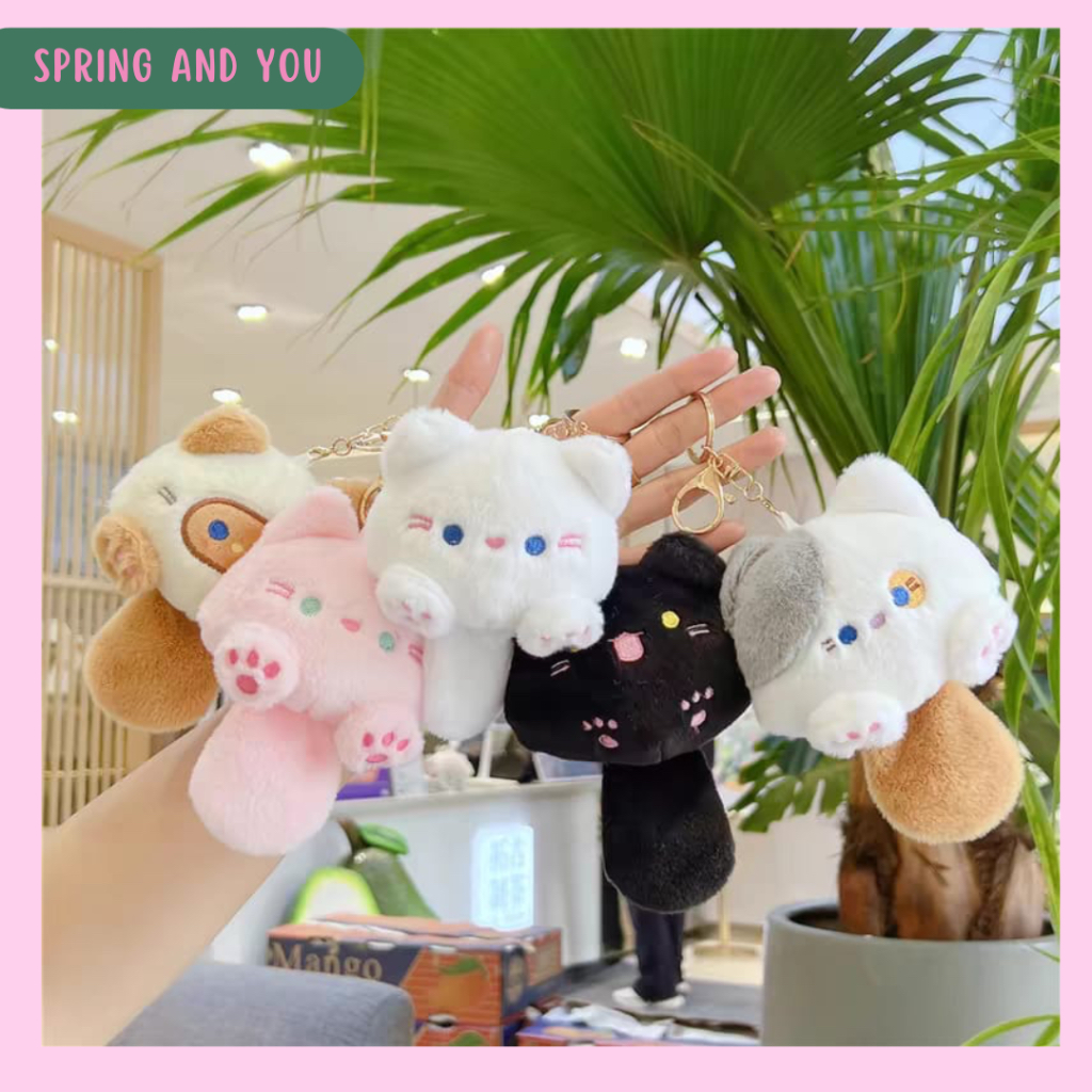 Jual Spring And You - Gantungan Kunci Boneka Kucing Fluffy Bunyi Lucu ...