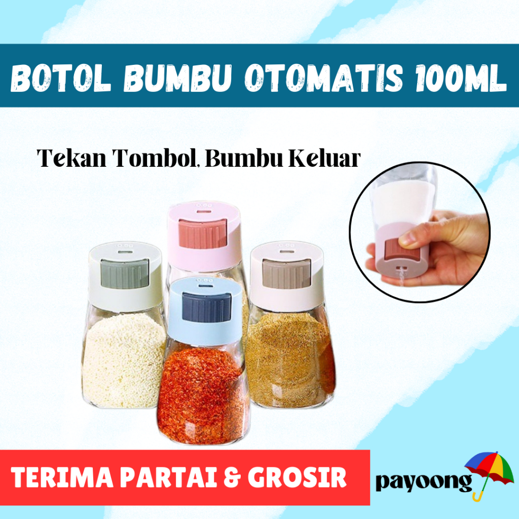 Jual Botol Bumbu Dapur Cantik Otomatis (1x Tekan = 0.5gr bumbu ...