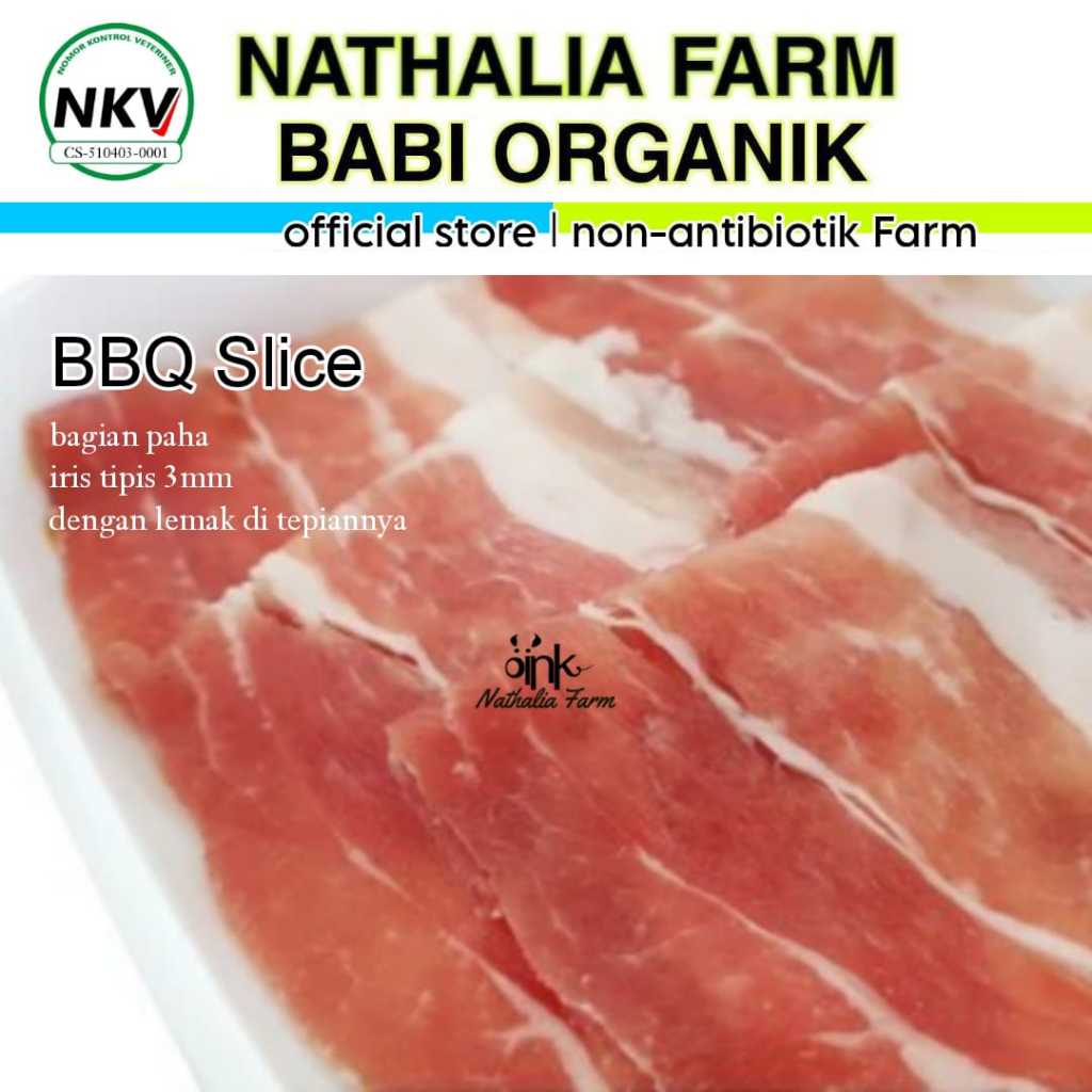 Jual BBQ SLICE / 300 gram - Babi Organik Nathalia Farm - Babi Import ...