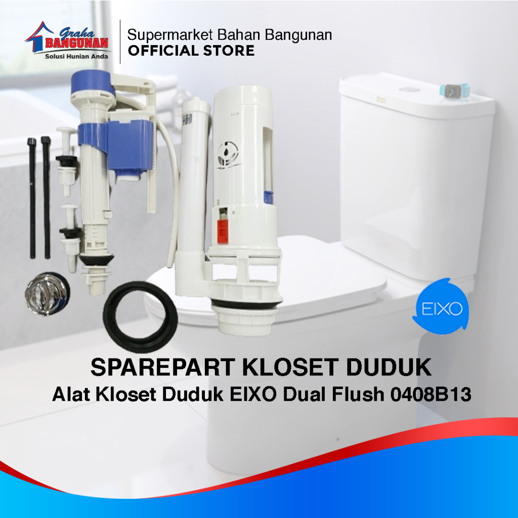 Jual Spare Part Closet Duduk EIXO Dual Flush 0408B13 | Shopee Indonesia
