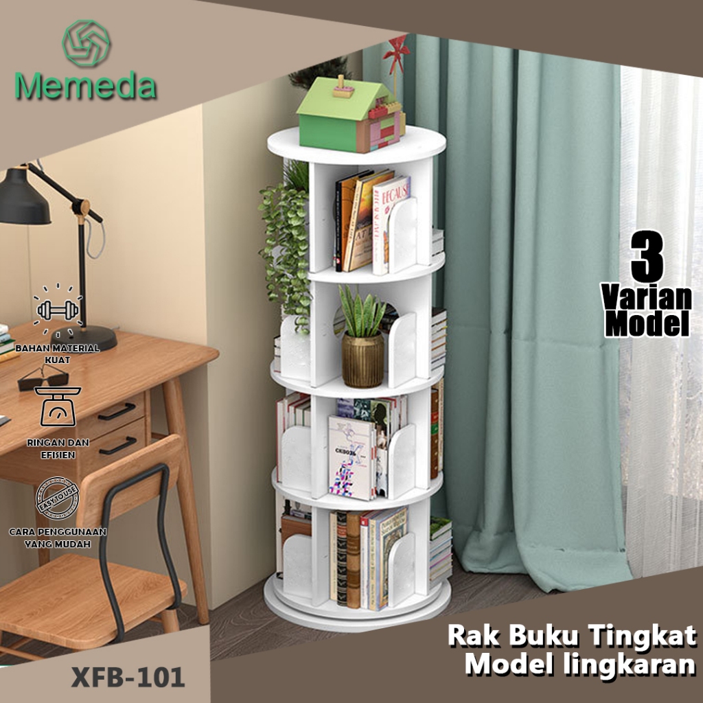 Jual Memeda Rak Buku Berputar | Shopee Indonesia
