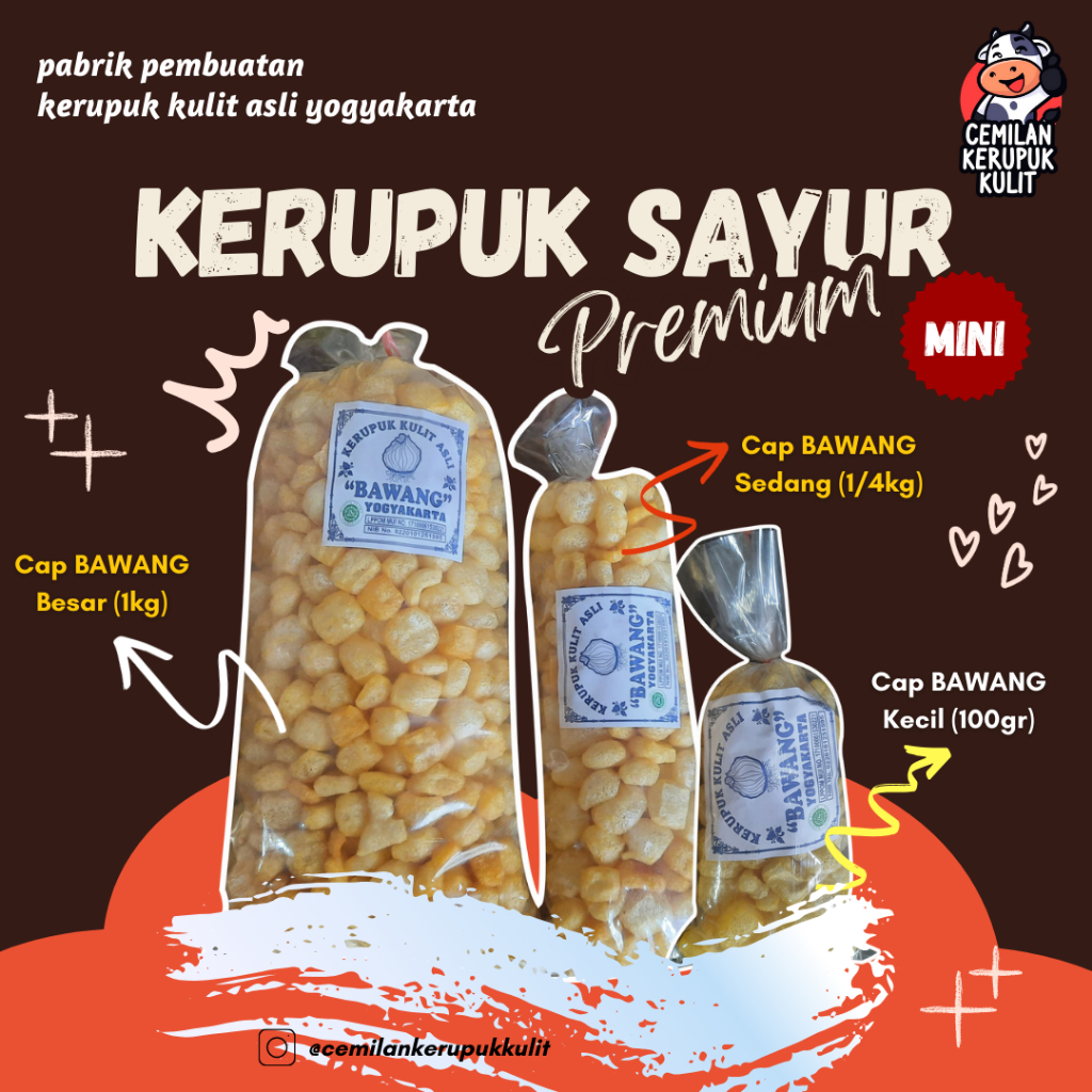 Jual Kerupuk Kulit / Krecek / Gudeg /CAP BAWANG PREMIUM Mini Kerupuk ...
