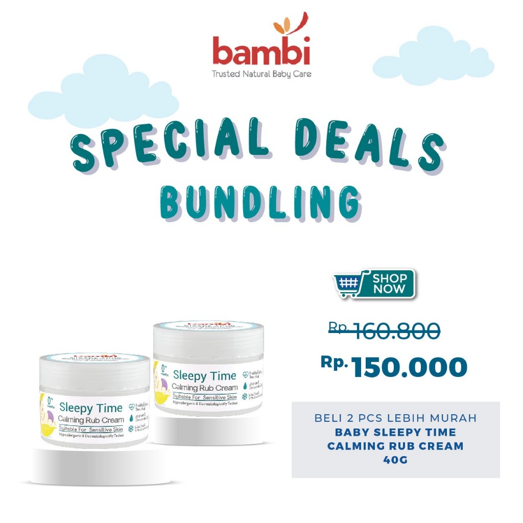 Jual Bambi Baby Sleepy Time Calming Rub Cream 40gr | Shopee Indonesia
