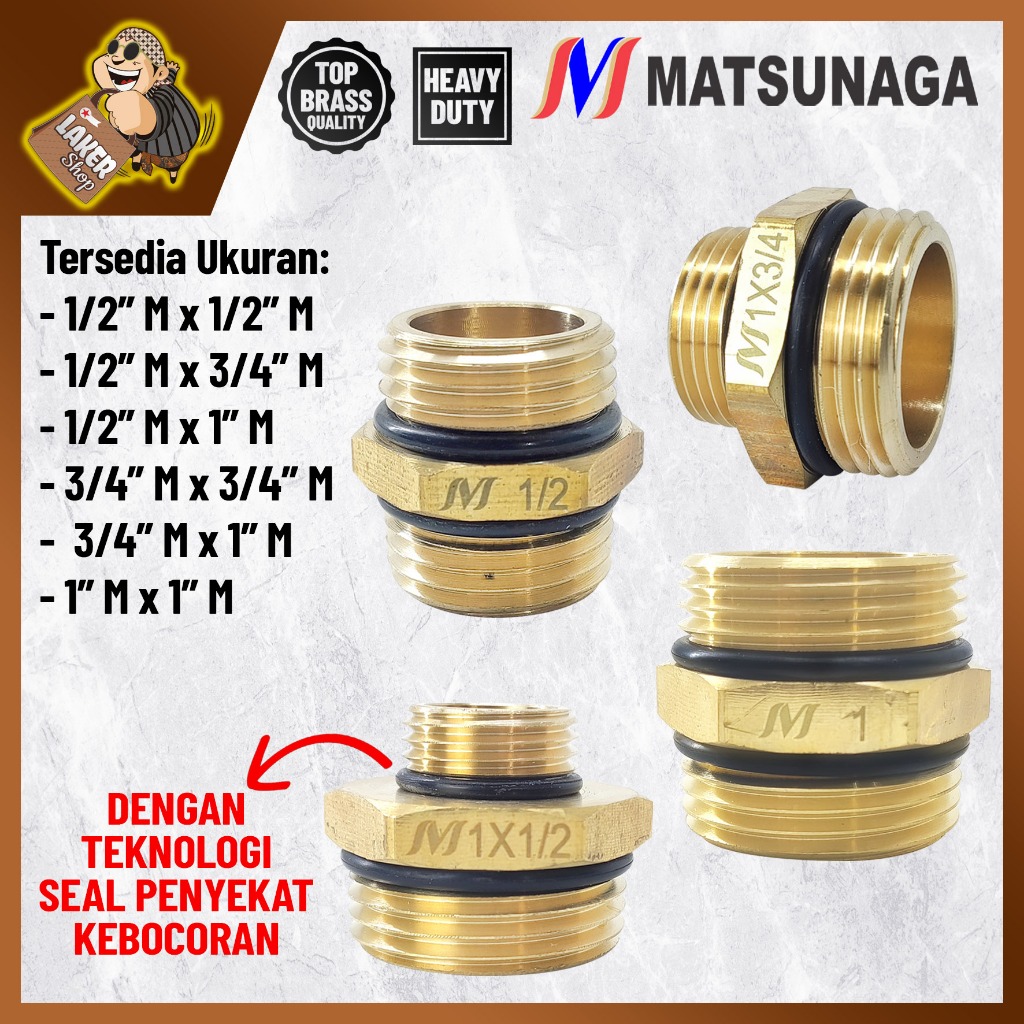 Jual MATSUNAGA SAMBUNGAN DOUBLE NEPEL KUNINGAN | Shopee Indonesia