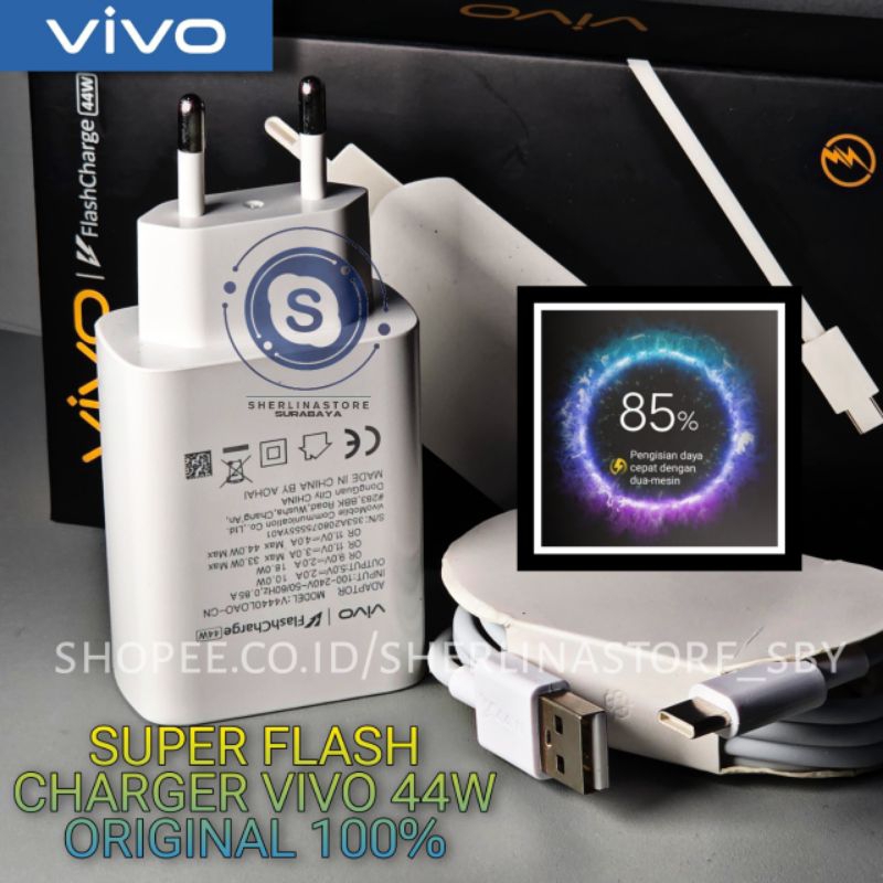 Jual Charger Casan Vivo Type C Fast Charging VIVO Y27 Y35 Y36 V20 V20SE V21 V23 V23e V25 V25e ...